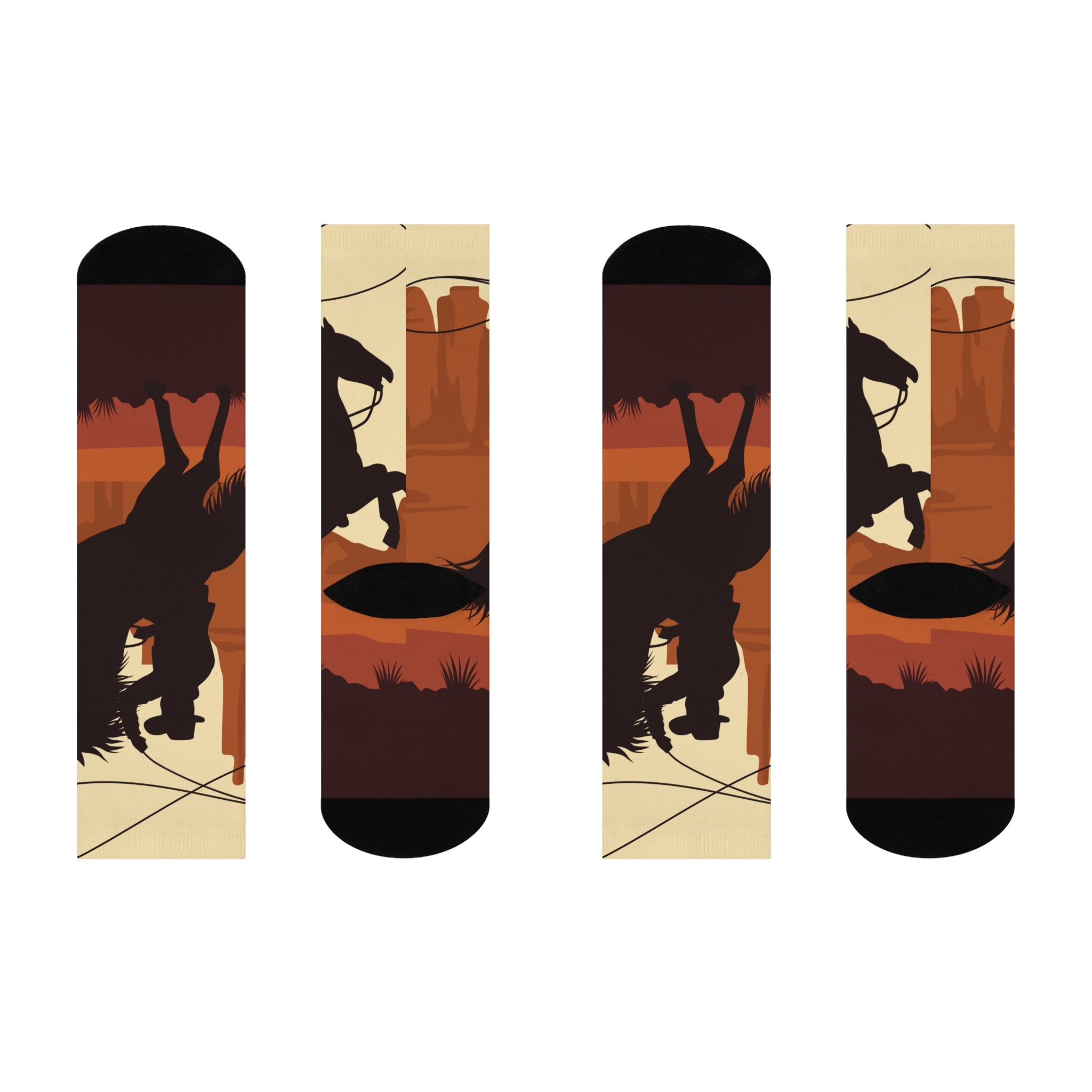 Cowboy Way Wild West Socks Happy Wild West Socks Western Rodeo Novelty ...