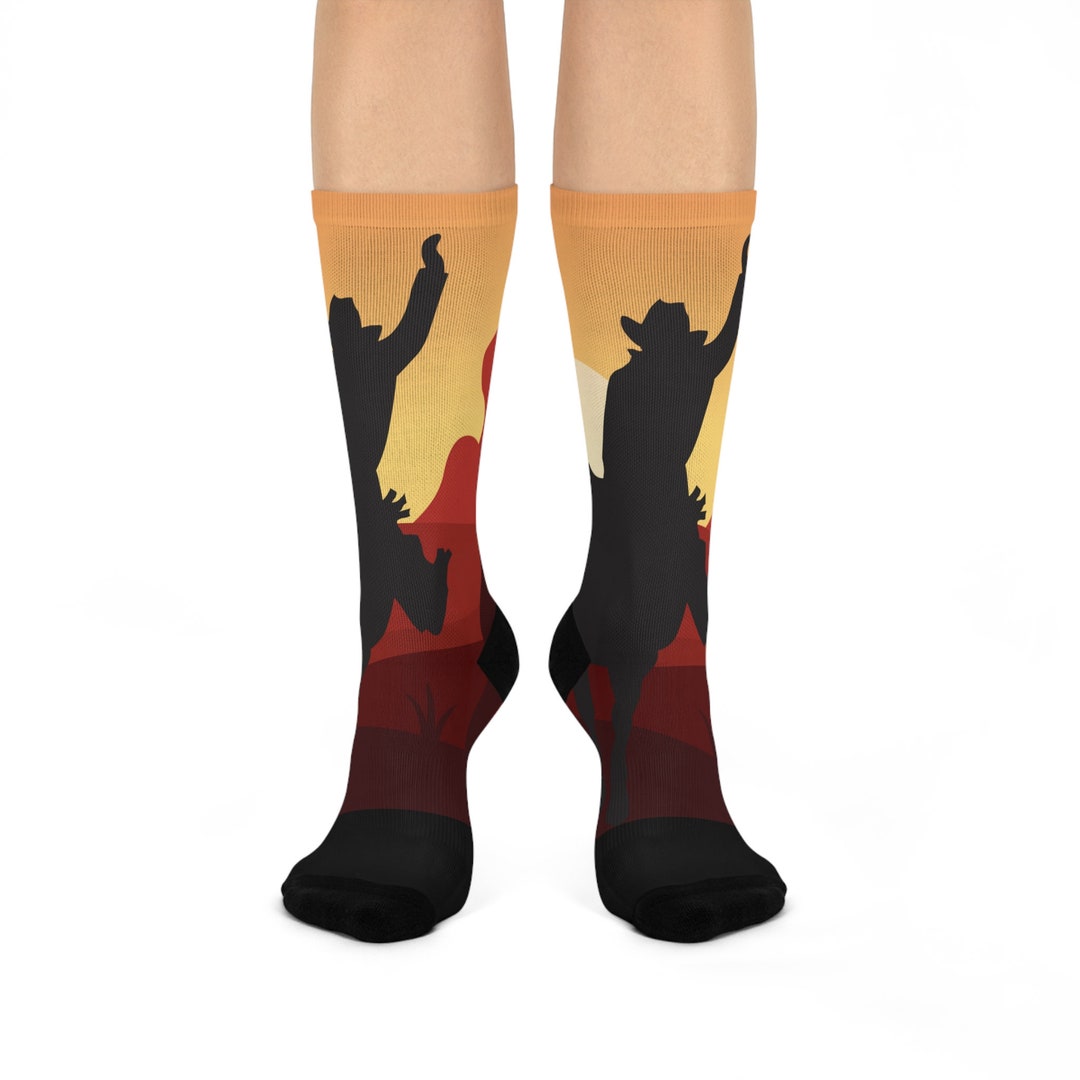 Cowboy Western Rodeo Novelty Socks Rodeo Cowboys Socks - Etsy