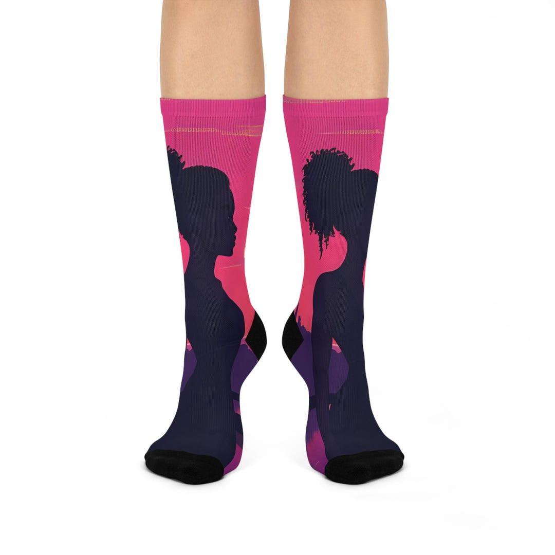 African Woman Silhouette Cushioned Crew Socks | Gift for All, Unique ...