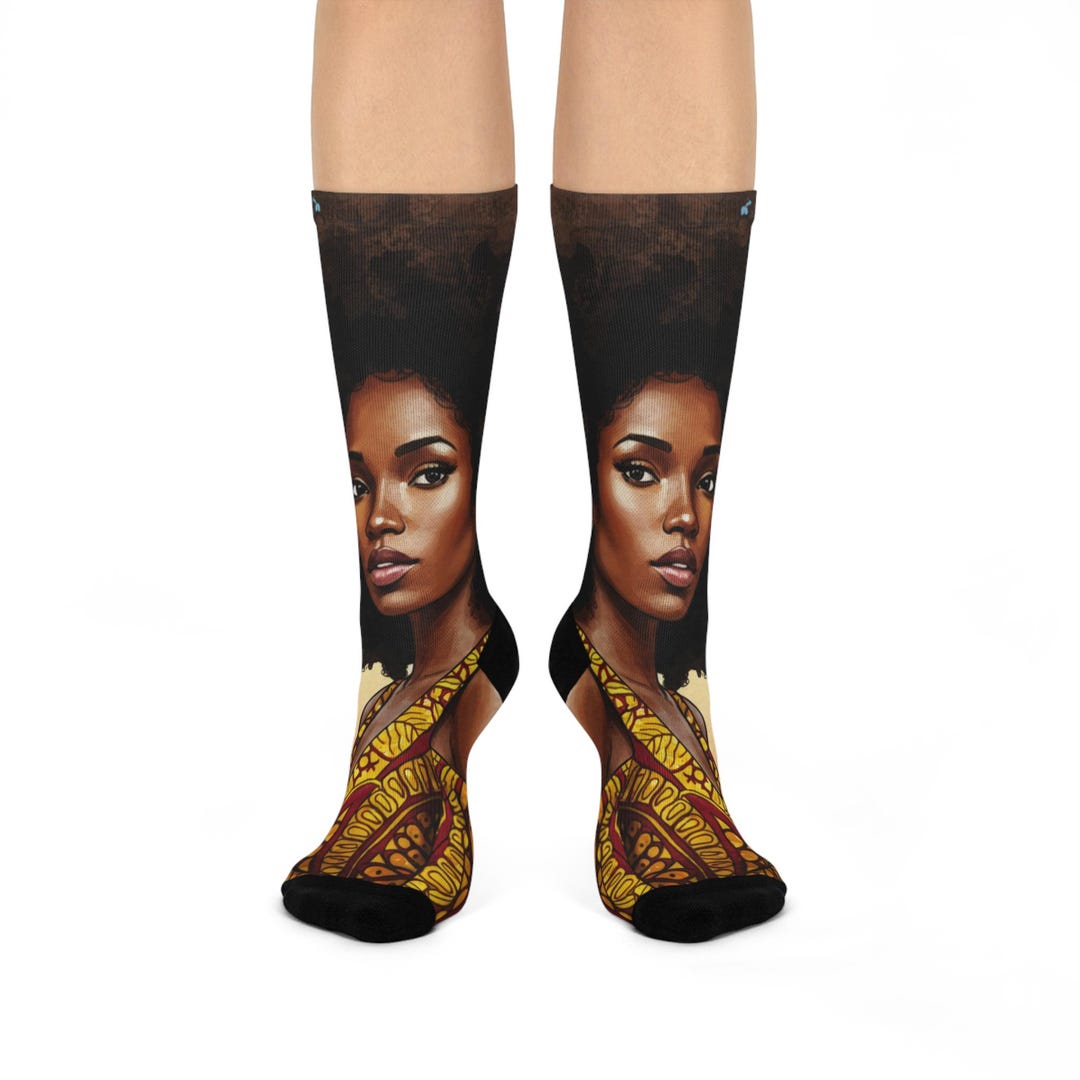 Afro Chic Cushioned Crew Socks | Comfortable Fashion Socks for All ...