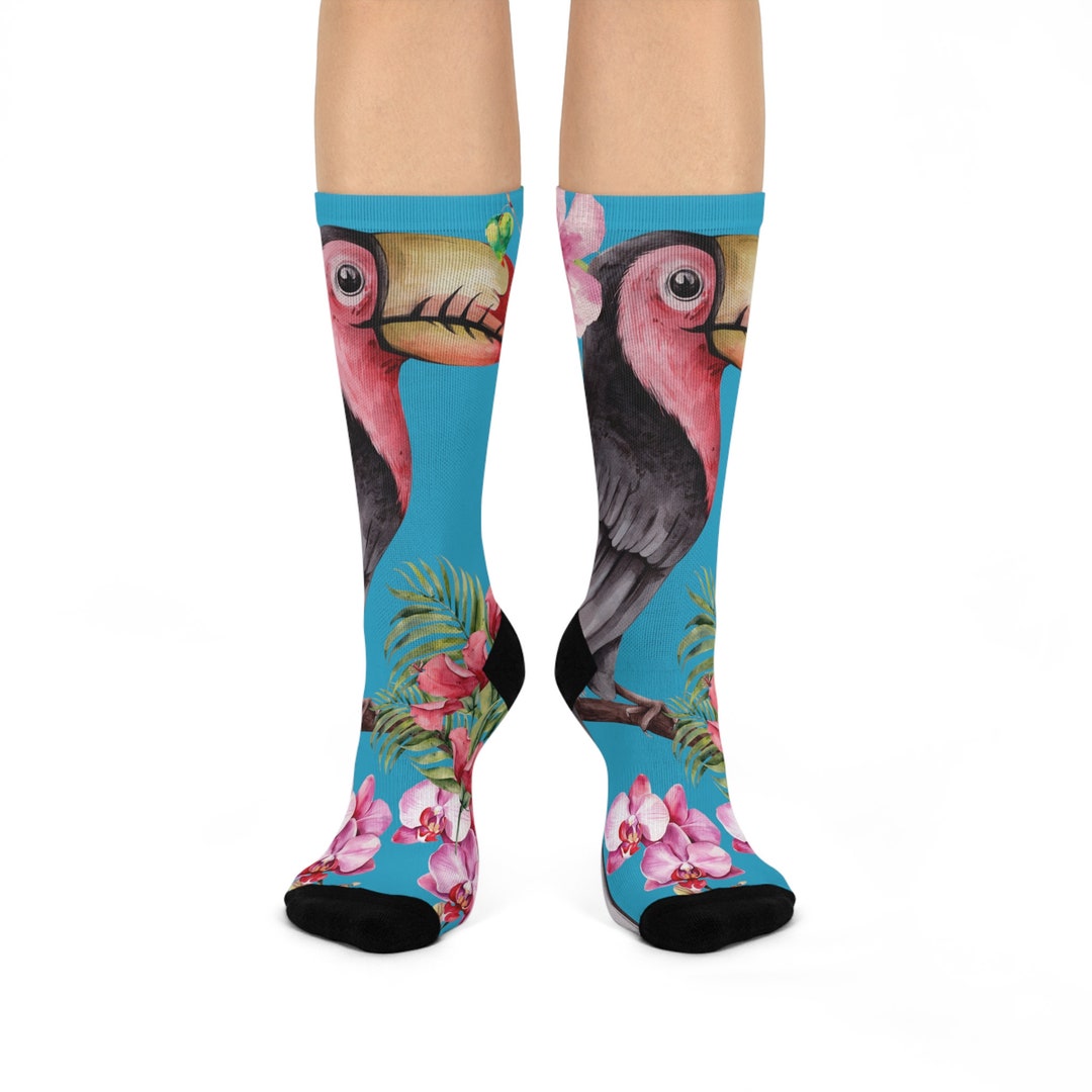 Toucan Toe Treats: Colorful Toucan Socks Tropical Bird Print Footwear ...