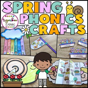 Spring Phonics Crafts: CVC, Blends, Vowel Teams, Syllables and More - Etsy