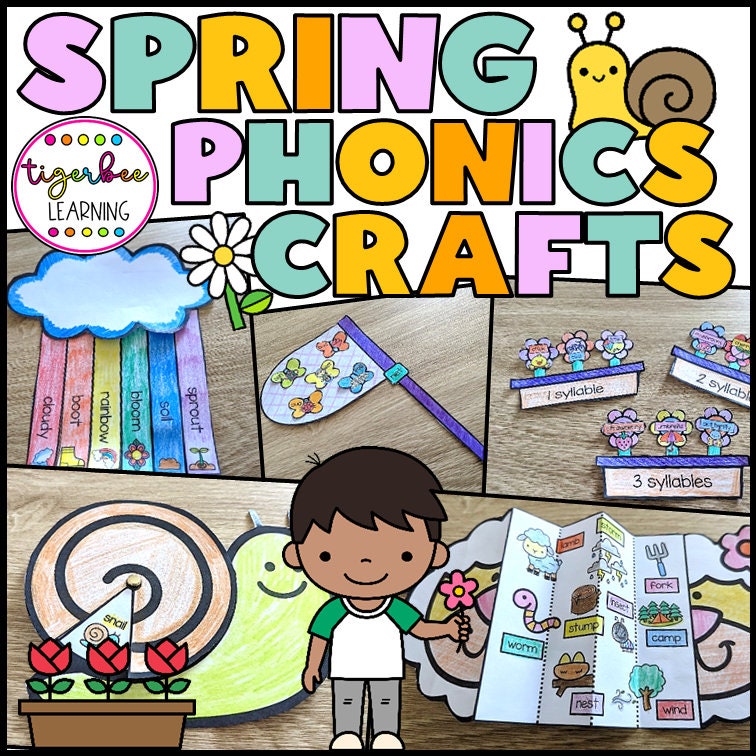 Spring Phonics Crafts: CVC, Blends, Vowel Teams, Syllables and More - Etsy