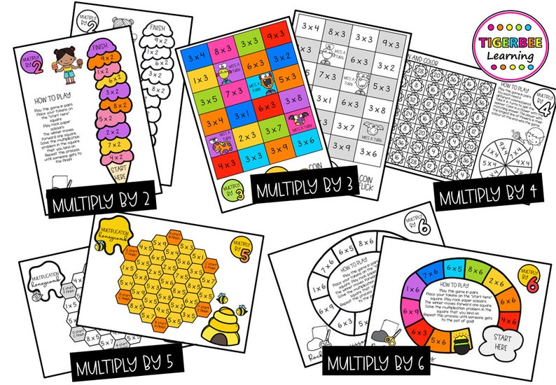 Multiplication Fact Fluency Games No Prep Printables - Etsy