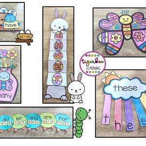 Spring Sight Words Crafts | Editable Sight Words Crafts - Etsy