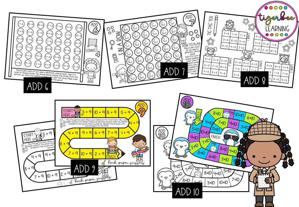 Addition Fact Fluency Games No Prep Printables - Etsy