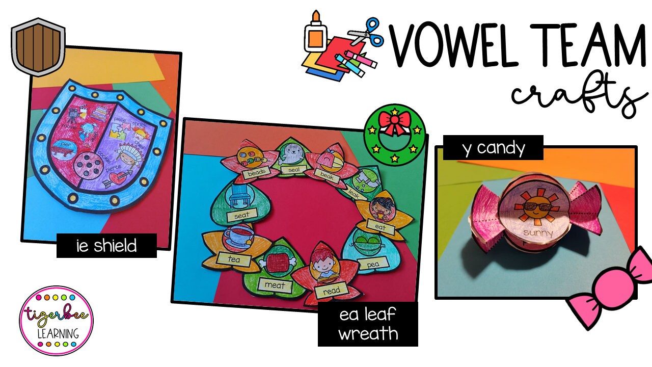 Vowel Teams and Diphthongs Phonics Crafts - Etsy