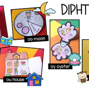 Vowel Teams and Diphthongs Phonics Crafts - Etsy