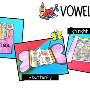 Vowel Teams and Diphthongs Phonics Crafts - Etsy