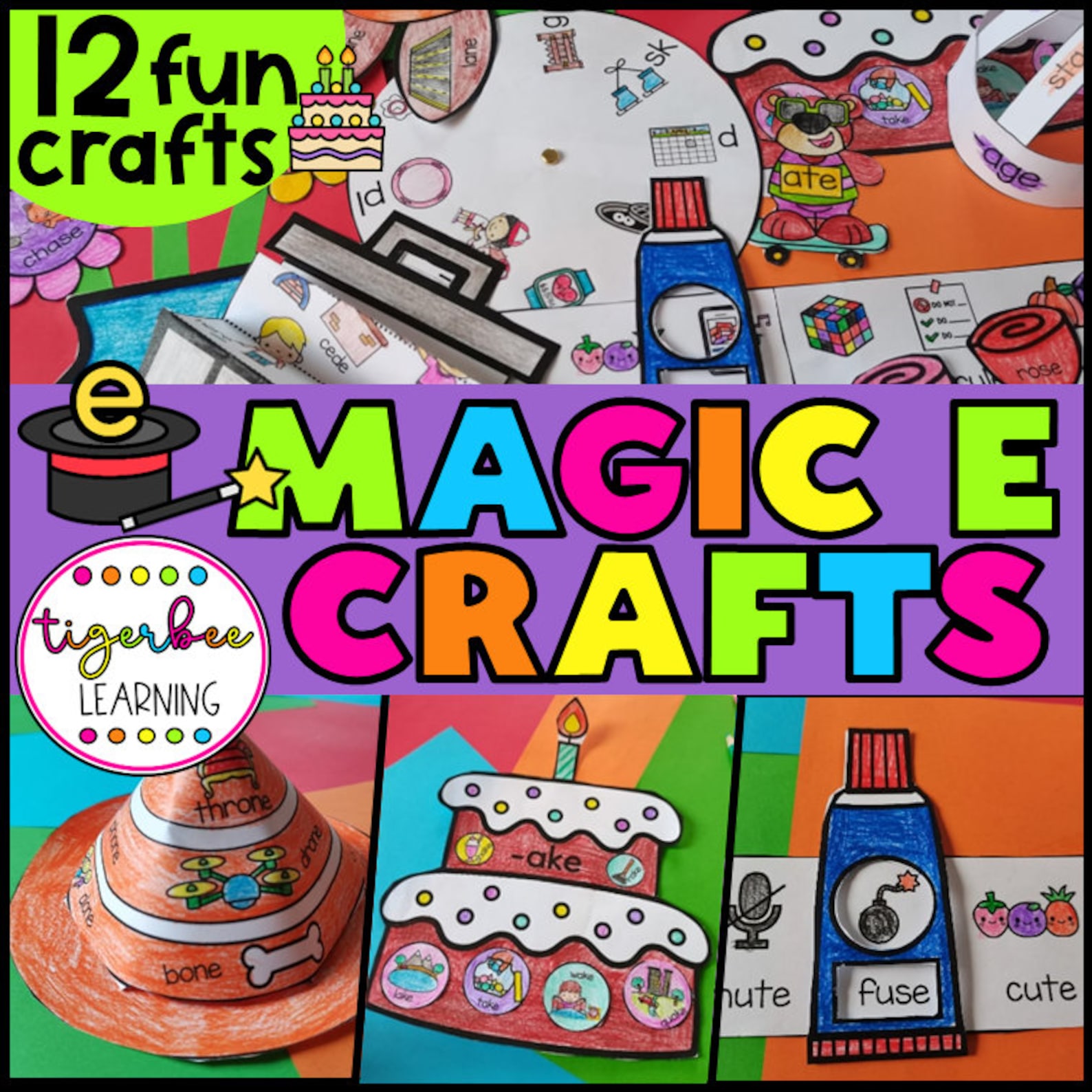 Long Vowel Magic E Word Family Phonics Craft Projects - Etsy