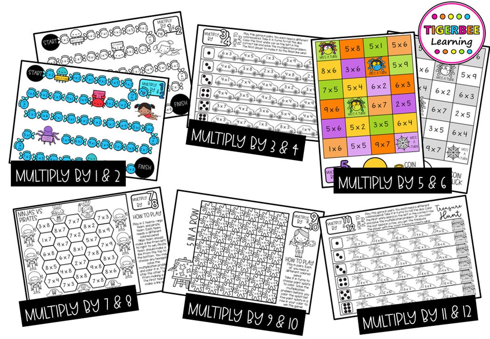 Multiplication Fact Fluency Games No Prep Printables - Etsy