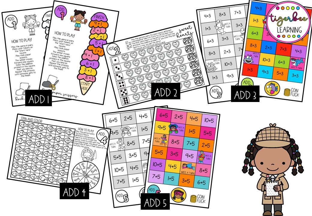 Addition Fact Fluency Games No Prep Printables - Etsy