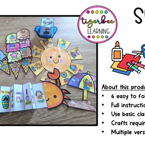 Summer Phonics Crafts: CVC, Blends, Magic E, Syllables and More - Etsy