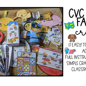 Short Vowel Word Family Crafts CVC Words Crafts - Etsy