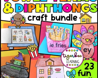Spring Phonics Crafts: CVC, Blends, Vowel Teams, Syllables and More - Etsy