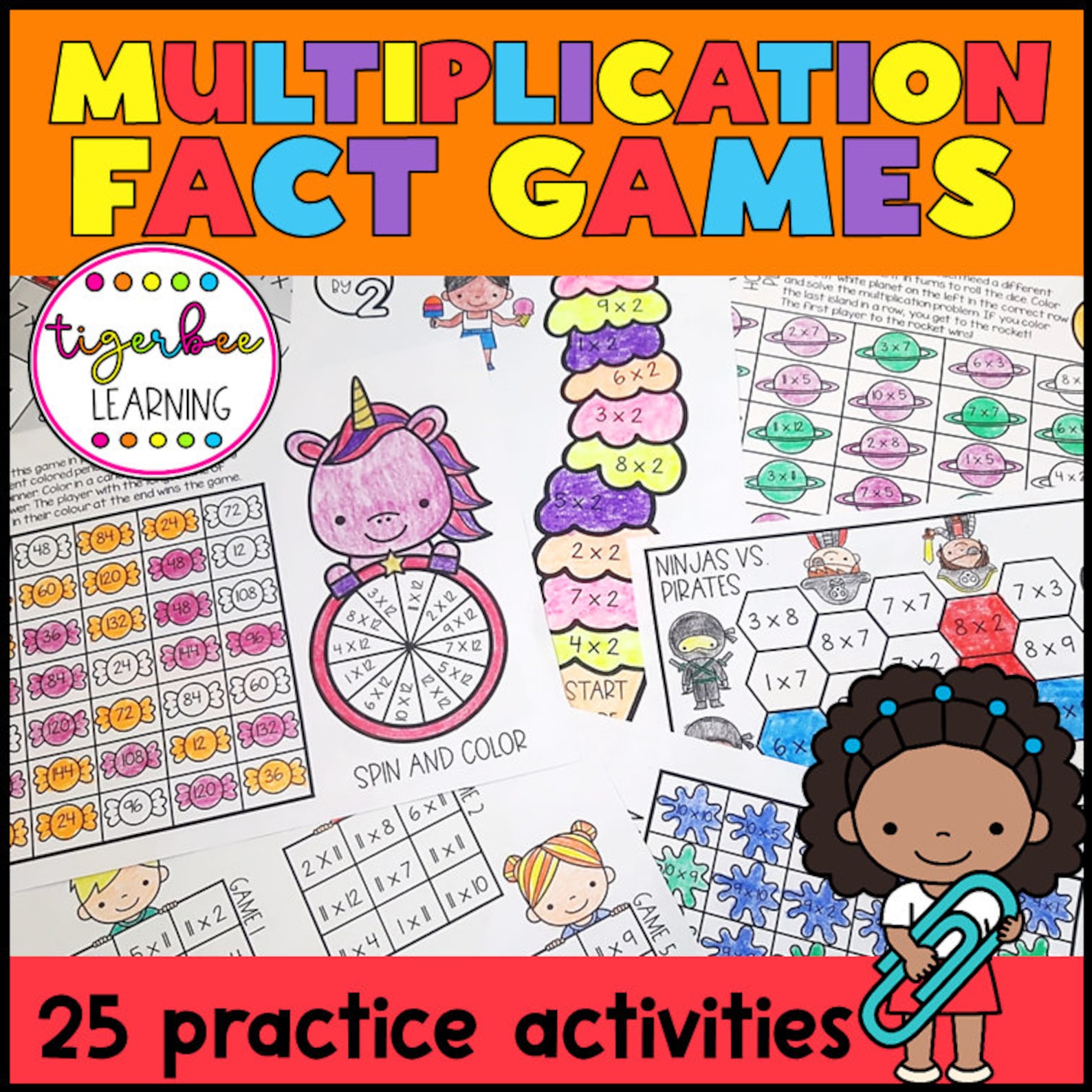 Multiplication Fact Fluency Games No Prep Printables - Etsy