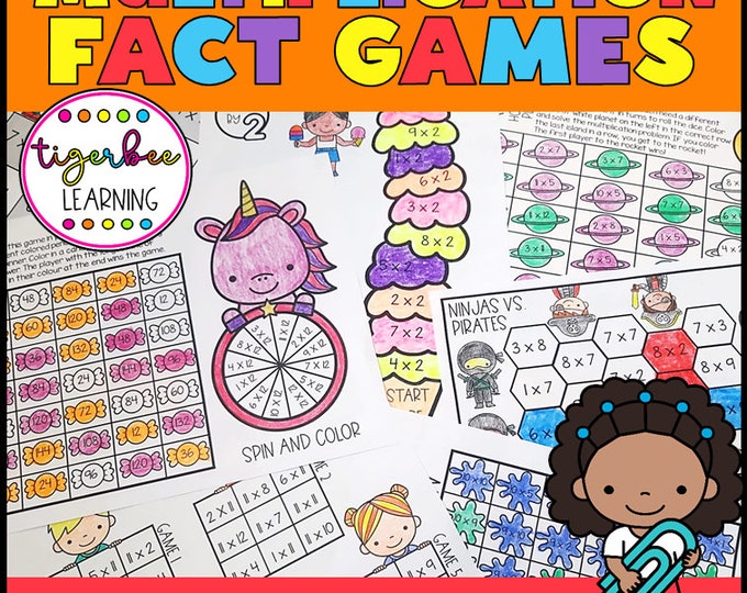 Multiplication Fact Fluency Games No Prep Printables - Etsy