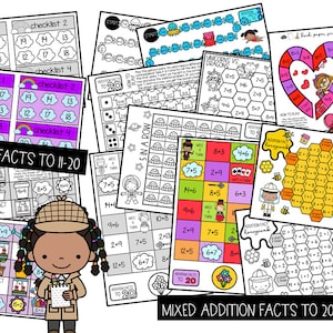 Addition Fact Fluency Games No Prep Printables - Etsy