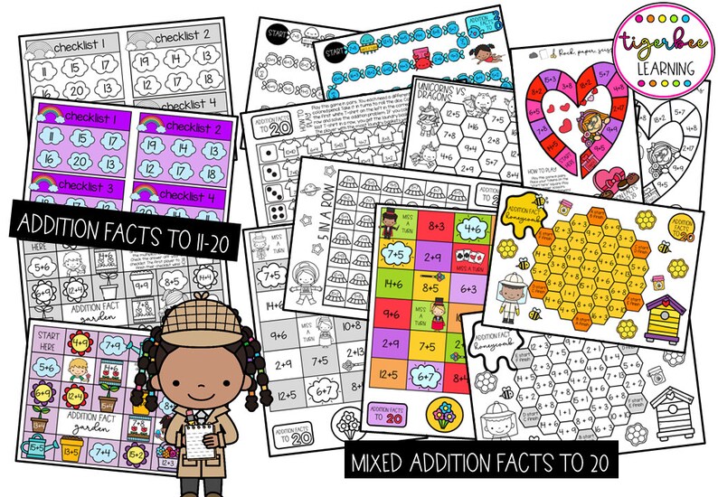 Addition Fact Fluency Games No Prep Printables - Etsy