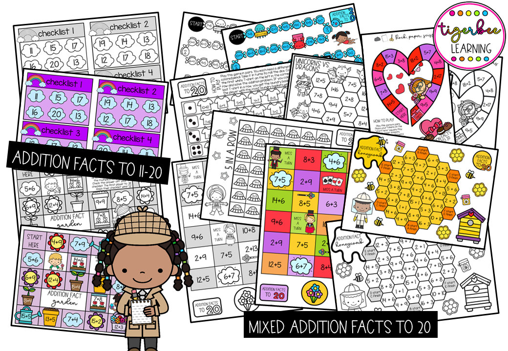 Addition Fact Fluency Games No Prep Printables - Etsy
