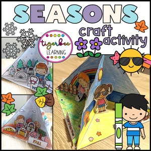 Seasons Diorama Craftivity | Seasons of the Year Craft Activity - Etsy