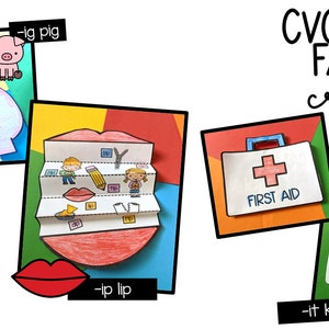 Short Vowel Word Family Crafts CVC Words Crafts - Etsy