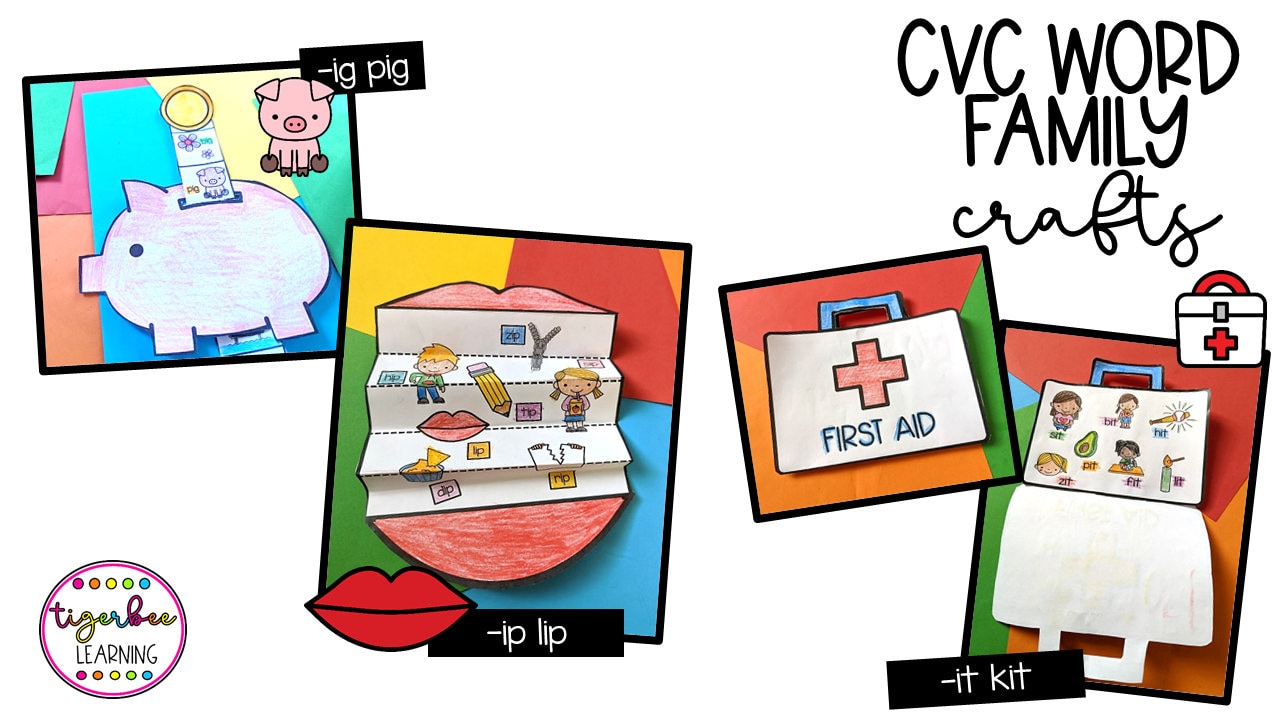 Short Vowel Word Family Crafts CVC Words Crafts - Etsy