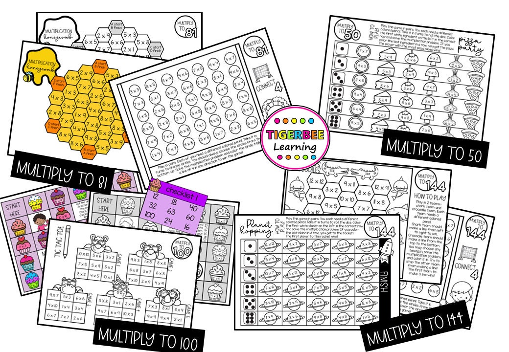 Multiplication Fact Fluency Games No Prep Printables - Etsy