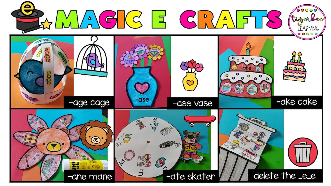 Long Vowel Magic E Word Family Phonics Craft Projects - Etsy