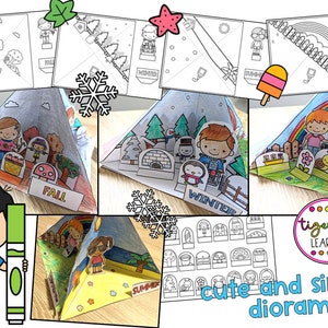 Seasons Diorama Craftivity | Seasons of the Year Craft Activity - Etsy