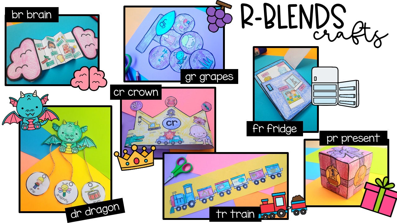 Blends and Digraphs Phonics Crafts - Etsy