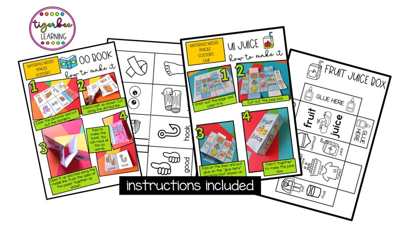 Vowel Teams and Diphthongs Phonics Crafts - Etsy