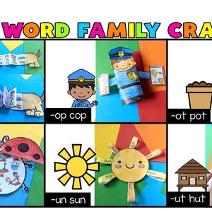 Short Vowel Word Family Crafts | CVC Words Crafts - Etsy