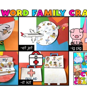Short Vowel Word Family Crafts | CVC Words Crafts - Etsy