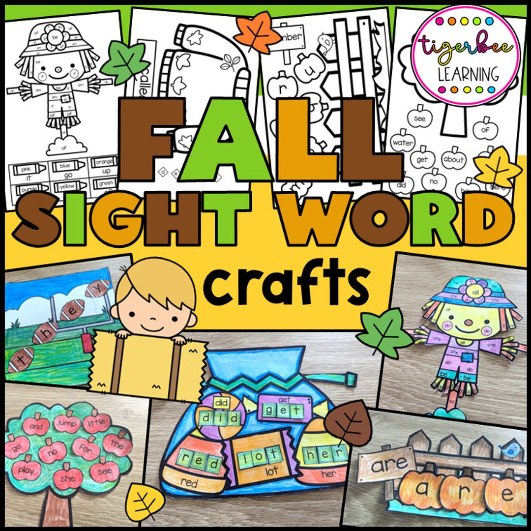 Fall Sight Words Crafts | Editable Sight Words Crafts - Etsy