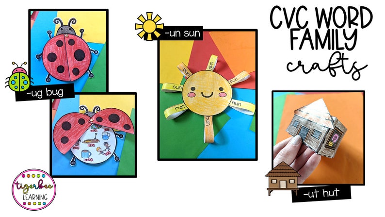 Short Vowel Word Family Crafts CVC Words Crafts - Etsy