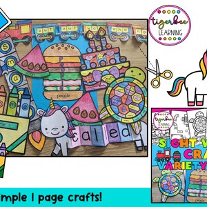 Sight Words Crafts | Editable Sight Words Crafts - Etsy