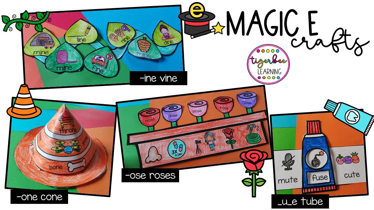 Long Vowel Magic E Word Family Phonics Craft Projects - Etsy Canada