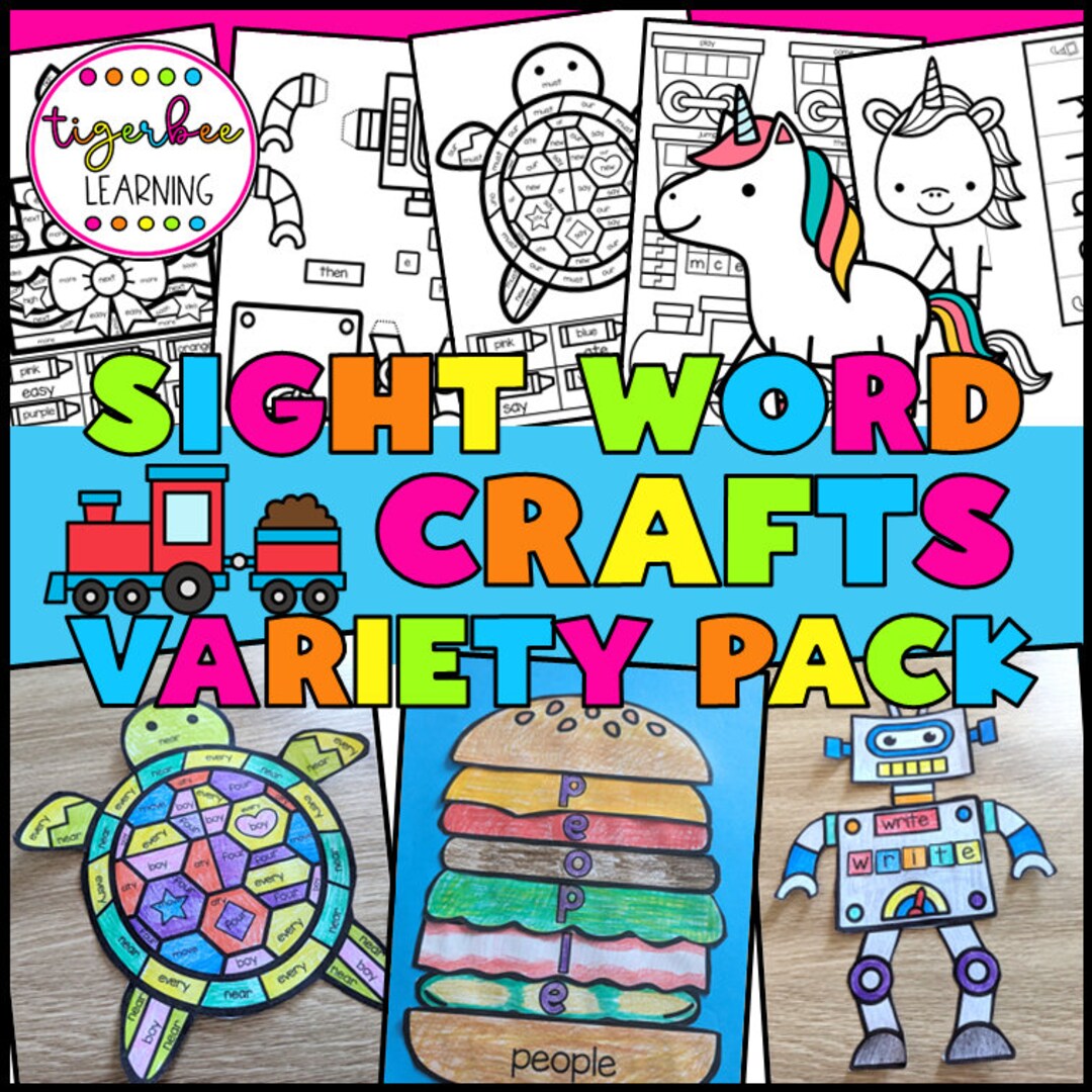 Sight Words Crafts | Editable Sight Words Crafts - Etsy