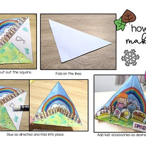 Seasons Diorama Craftivity | Seasons of the Year Craft Activity - Etsy