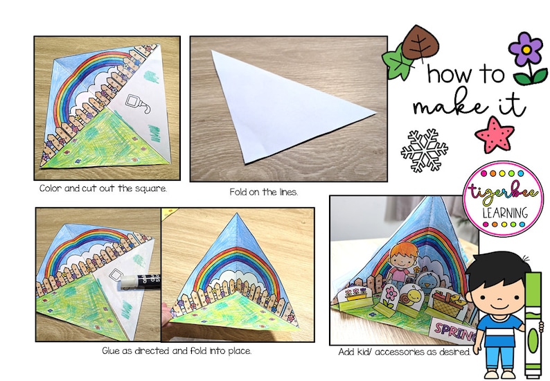 Seasons Diorama Craftivity | Seasons of the Year Craft Activity - Etsy