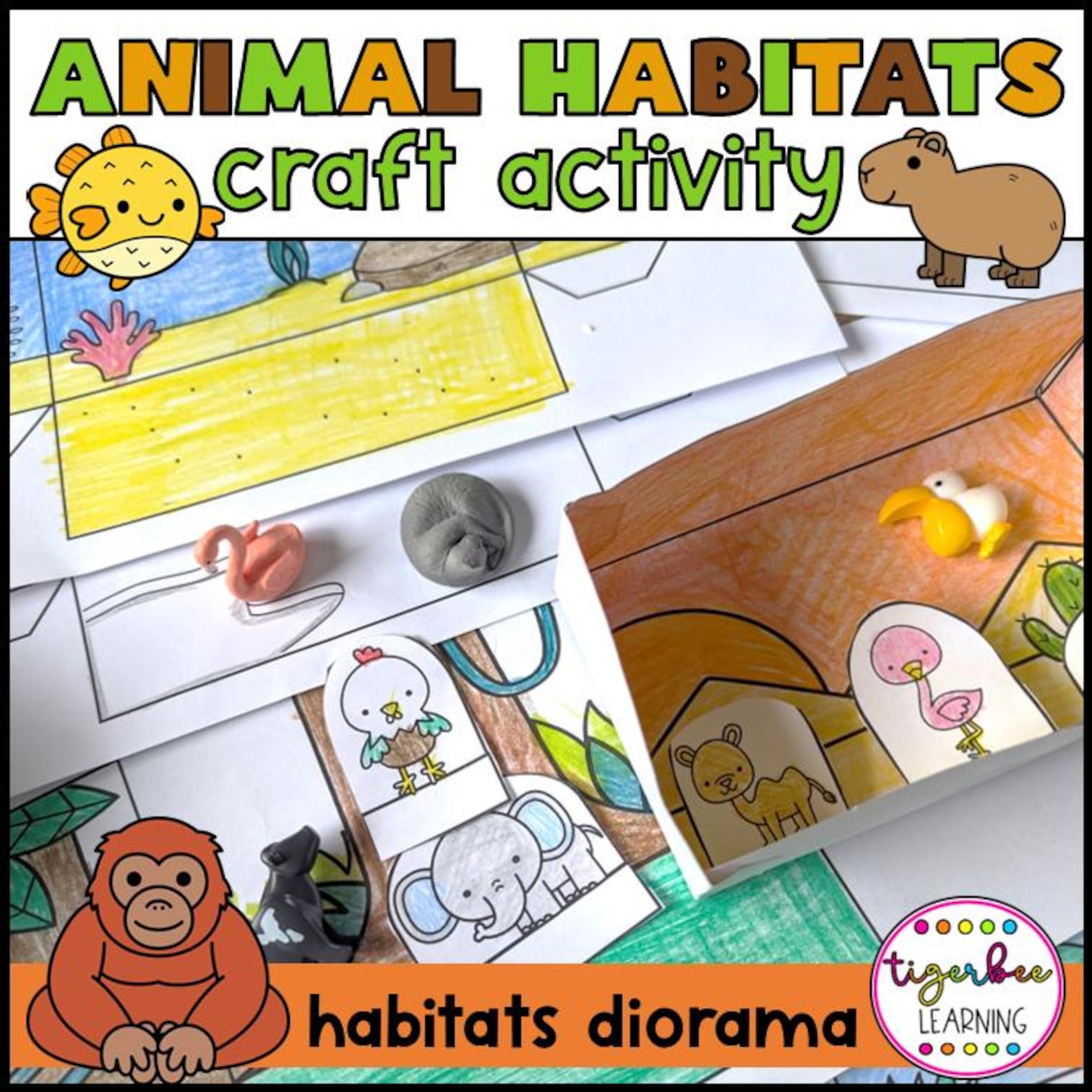 Animal Habitats Project | Printable Habitats Diorama - Etsy