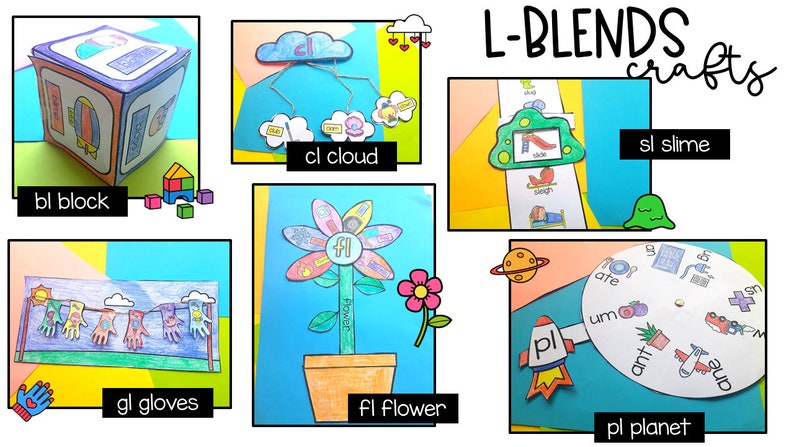 Blends and Digraphs Phonics Crafts - Etsy
