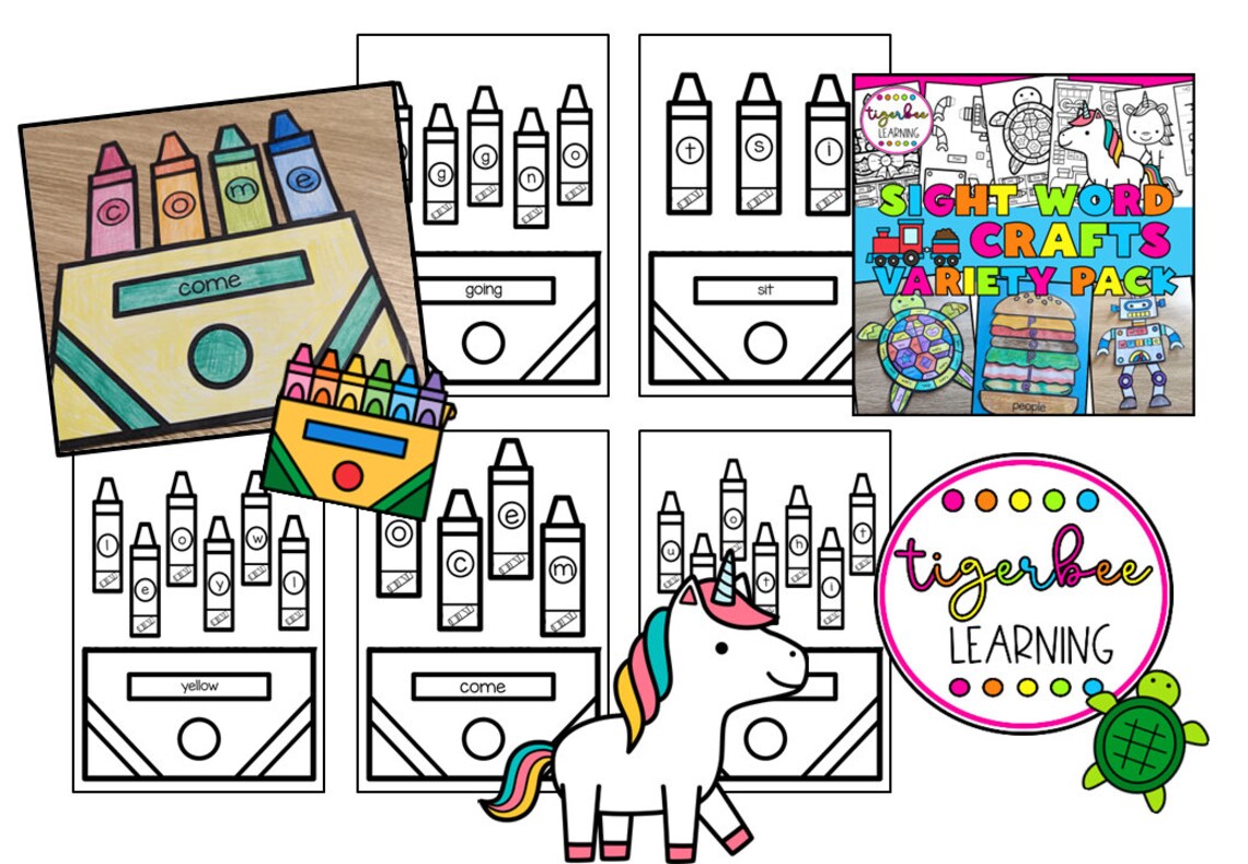 Sight Words Crafts | Editable Sight Words Crafts - Etsy