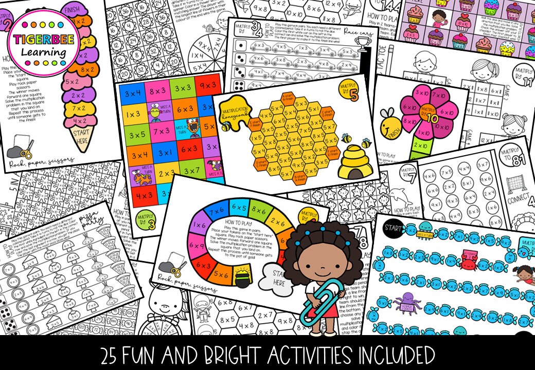 Multiplication Fact Fluency Games No Prep Printables - Etsy