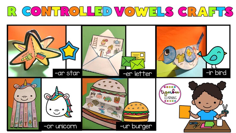 R Controlled Vowels Crafts | Phonics Crafts - Etsy