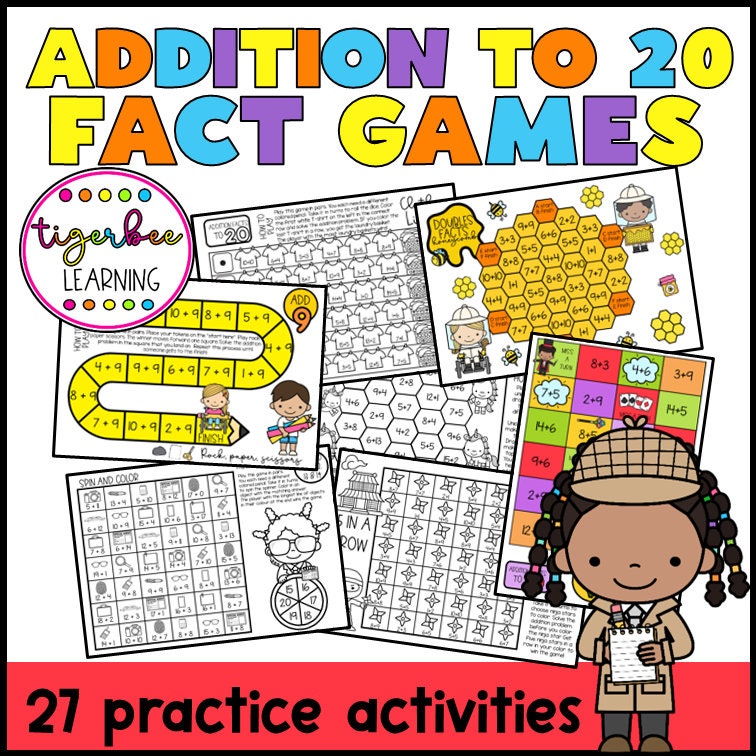 Addition Fact Fluency Games No Prep Printables - Etsy
