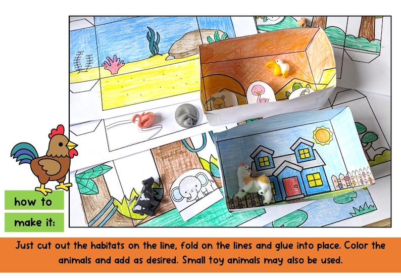 Animal Habitats Project | Printable Habitats Diorama - Etsy