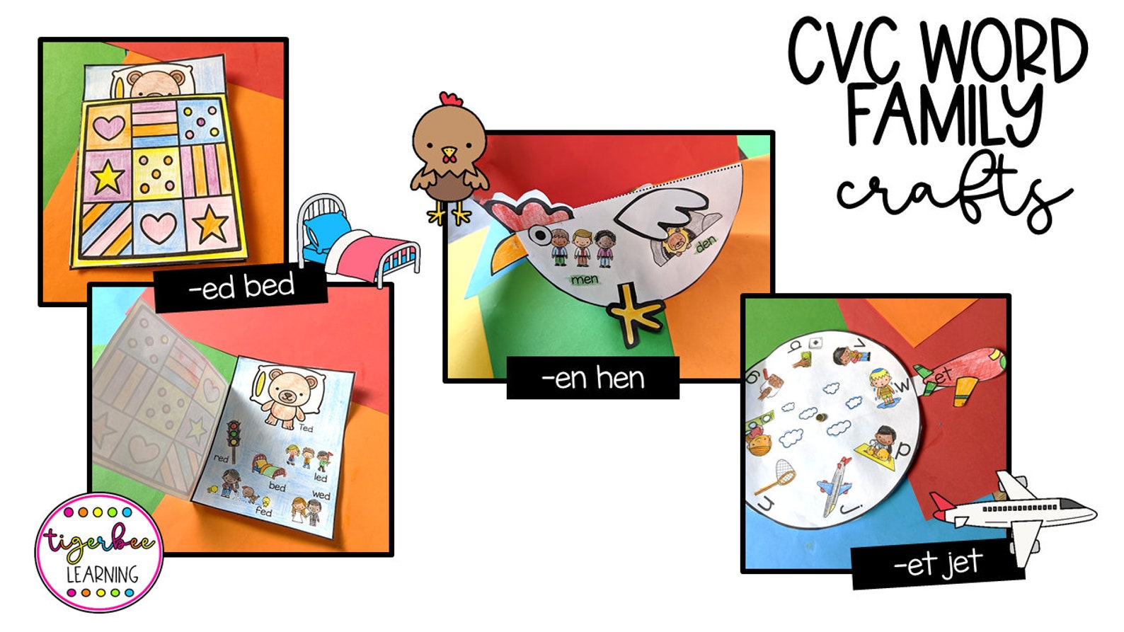 Short Vowel Word Family Crafts CVC Words Crafts - Etsy