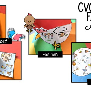 Short Vowel Word Family Crafts CVC Words Crafts - Etsy